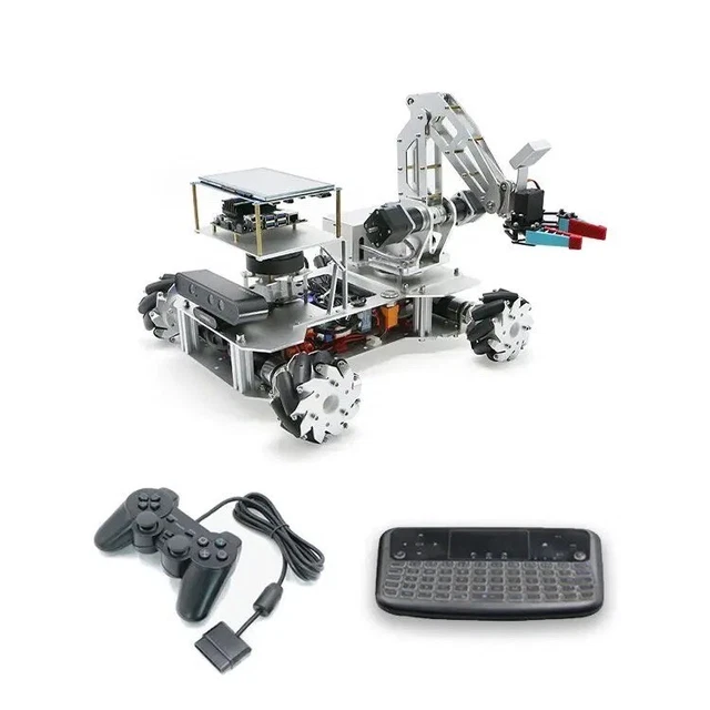 AGV MECANUM WHEEL Programmable Educational UGV Ai Robot Arm Vehicle ...