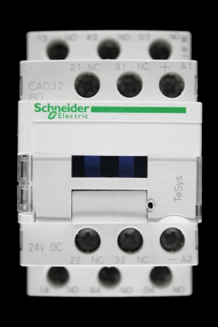 SCHNEIDER 10 AMP 3No + 2Nc Contactor 24V Dc Coil Cad32Bd £19.99 ...