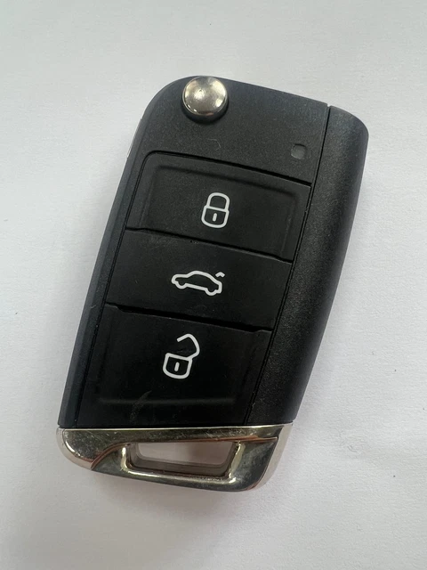 GENUINE VOLKSWAGEN 3 Button Remote Flip Key Fob. Tested 5G0 959 752 De ...