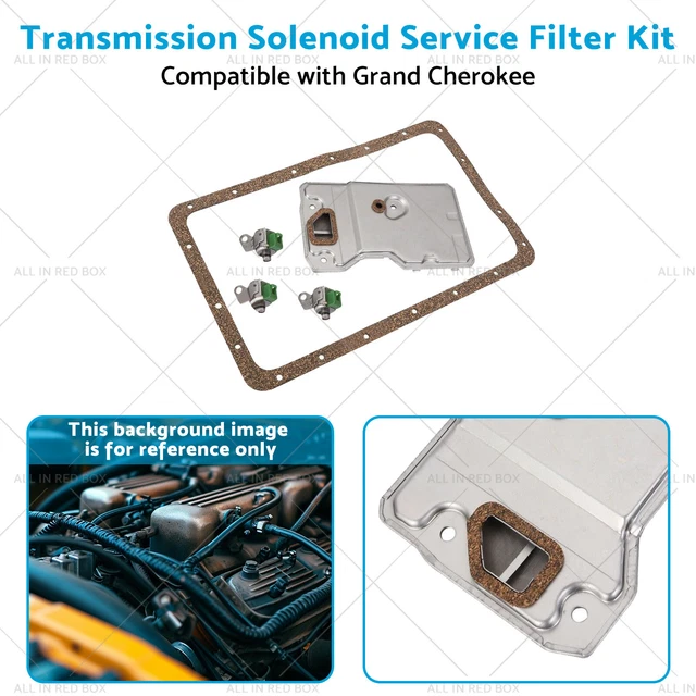 TRANSMISSION SOLENOID SERVICE Filter Kit Suitable for Jeep A340 AW4 4.0 ...
