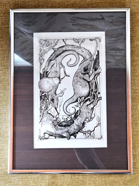 DAN WILKERSON ORIGINAL Etching Pencil Drawing Art 'lizzard' $649.00 ...