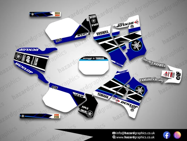 YAMAHA DT 125R DTR DT125R Graphics Kit Sticker Decal Set (Blue & White ...