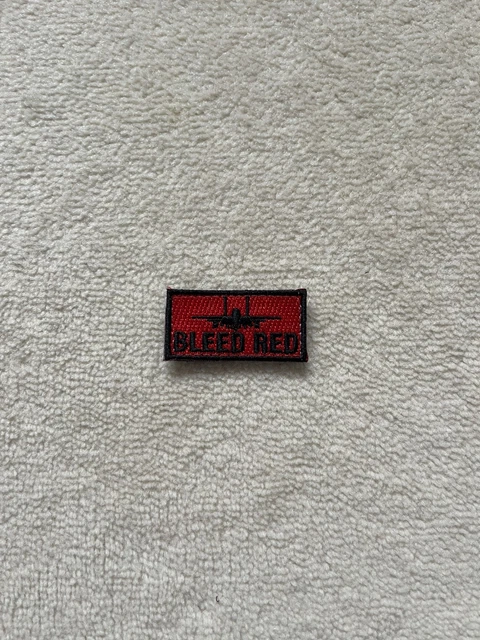 USAF RAF LAKENHEATH 494th FS Bleed Red Tab Patch w/hook back £5.92 - PicClick UK