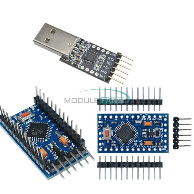 CP2102 USB 2.0 to UART TTL Module+Pro Mini atmega328 3.3V 8M Compatible ...