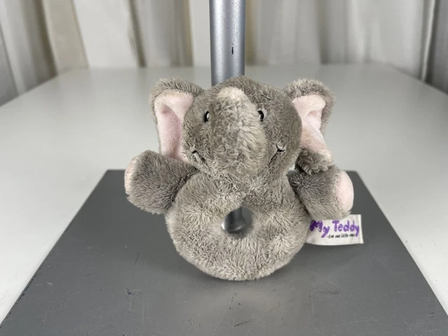 PELUCHE DE COLLECTION hochet éléphant 12 cm. - Excellent état. EUR 16 ...