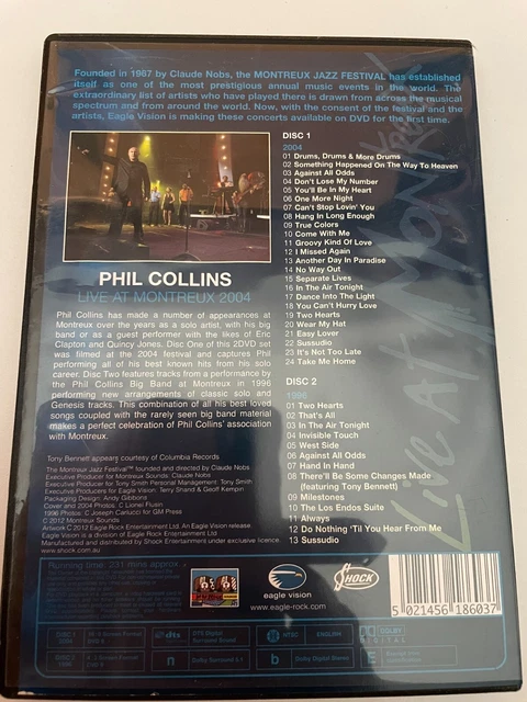 PHIL COLLINS LIVE at Montreux 2004 2-DVD Set NTSC 0 DVD-Video Australia ...