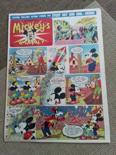 VINTAGE MICKEY MOUSE WEEKLY Comic Nov 5 1955 Nice Condition £8.00 ...
