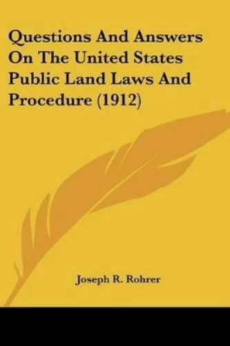 JOSEPH R ROHRER Questions And Answers On The United States Public La ...
