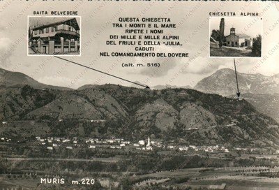 1967 MURIS DI Ragogna panorama Baita Belvedere Chiesetta Alpina Udine ...