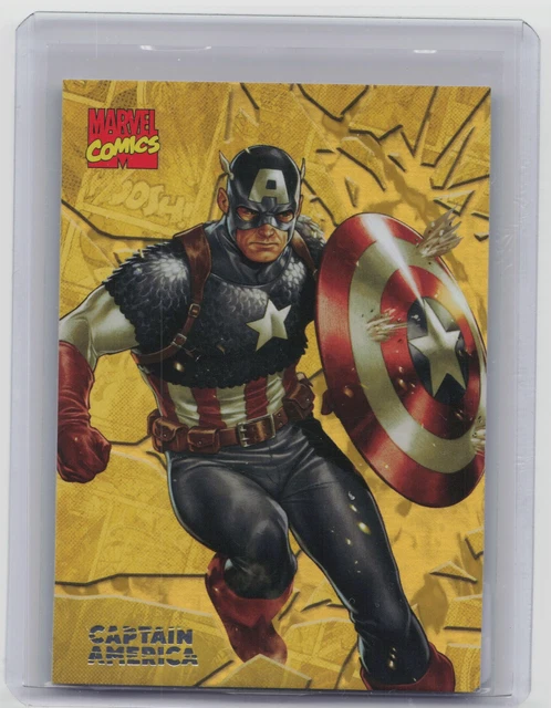 2024 FINDING CARD Comics Marvel Capital America réfracteur doré 24/100 ...