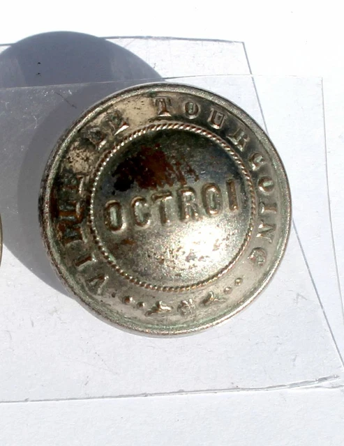 RARE BOUTON UNIFORME ANCIEN - OCTROI VILLE DE TOURCOING - SUPERIEUR ...