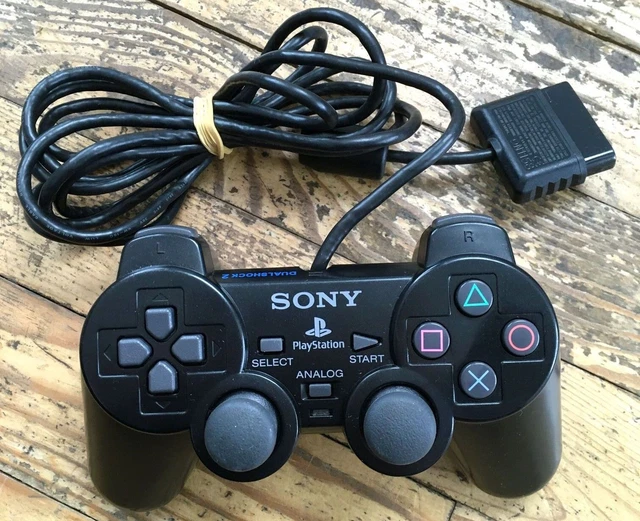 MANETTE OFFICIELLE SONY Ps2 Dualshock 2 Noire Gamepad Psone Scph-10010 ...