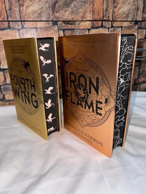 FOURTH WING & IRON FLAME Rebecca Yarros RARE Sprayed Edges Edition ...