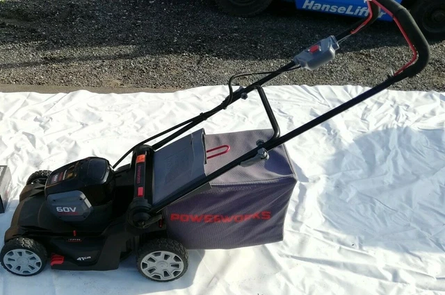 POWERWORKS CORDLESS LAWNMOWER PD60LM41K2 60V, incl. Battery 60v 2Ah and ...