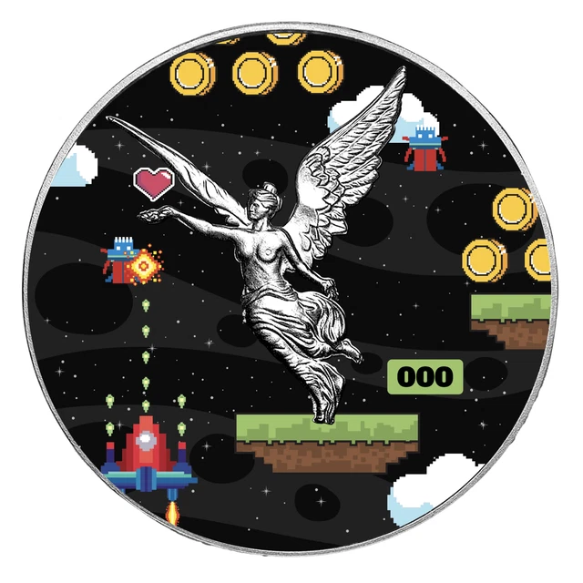 1 OZ SILVER Coin 2024 Mexico Libertad Retro Arcade Edition Mintage 499 ...