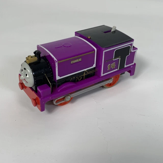 THOMAS THE TANK Engines Charlie Motorised Train Purple 2013 Mattel £7. ...