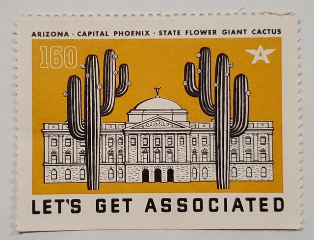 #160 ARIZONA STATE Capital, Phoenix - Let’s Get Associated - 1938 ...