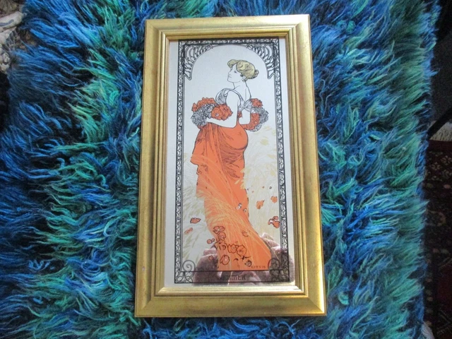 1970’S ALPHONSE MUCHA Art Nouveau - Four Seasons Mirror Summer £19.99 ...