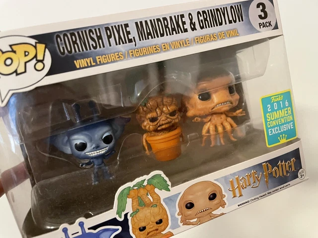 FUNKO POP 3-PACK Harry Potter cornish pixie, mandrake Grindilow Été ...