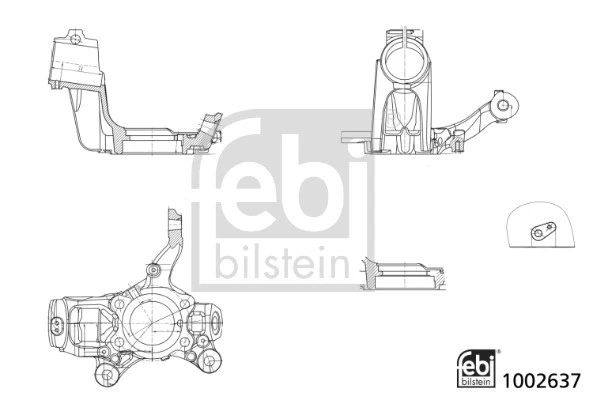 STEERING KNUCKLE WHEEL SUSPENSION 1002637 FOR SKODA VW GOLF/VI ...