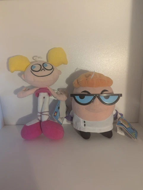 DEXTERS LABORATORY DEXTER Dee Dee Soft Toy Plush Trendmasters Cartoon ...