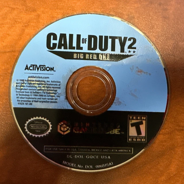 CALL OF DUTY 2 COD 2 - Big Red One - Nintendo GameCube 2005 - Disc Only ...