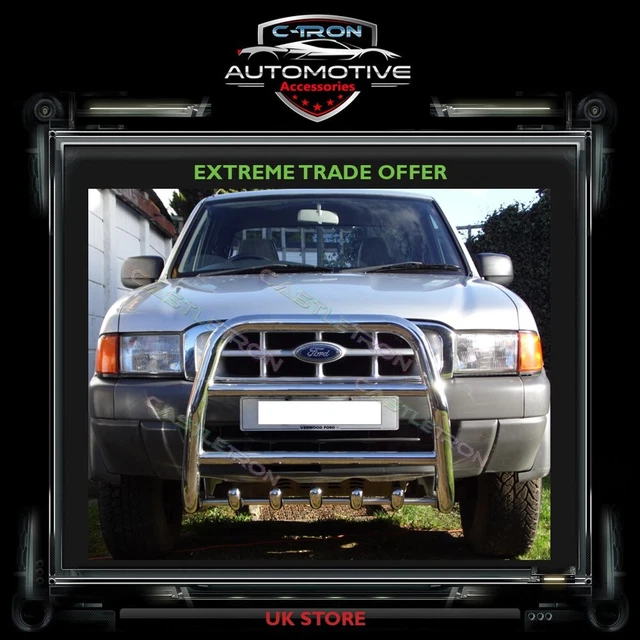 FOR FORD RANGER BULL BAR CHROME NUDGE BAR FRONT AXLE GRILLE PUSH A-BAR ...