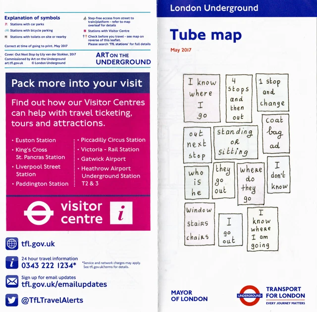 LONDON UNDERGROUND TUBE Map / Guide 2017 May £1.00 - PicClick UK