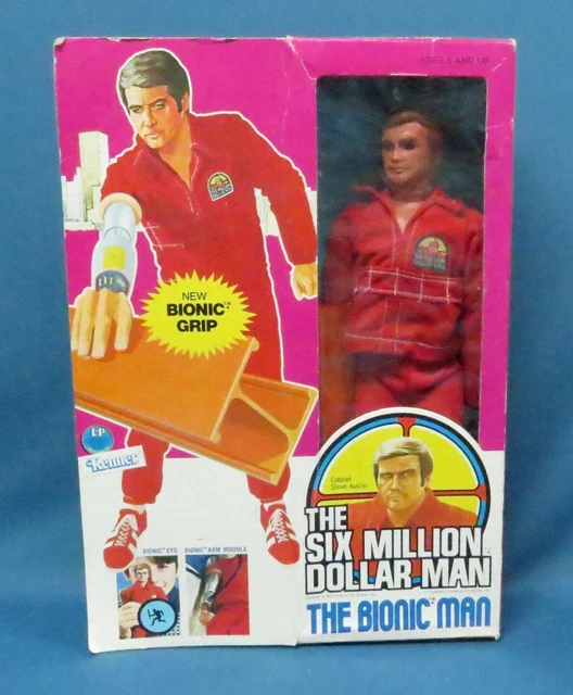 1976 KENNER SIX Million Dollar Bionic Man with Bionic Grip in Original ...