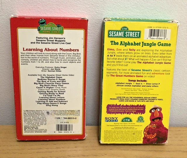 VINTAGE SESAME STREET (2) The Alphabet Jungle Game & Learning About ...