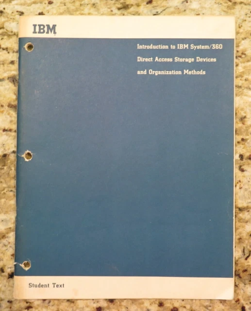 VINTAGE IBM SYSTEM / 360 Direct Access Storage Devices / Organization ...