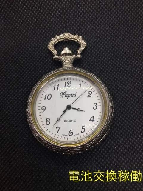 SEIKO VINTAGE POCKET watch Papini with loupe retro style with loupe ...