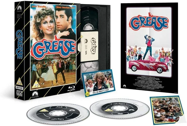 GREASE BLURAY & Dvd Limited Edition VHS Range collection + Poster & 2 ...