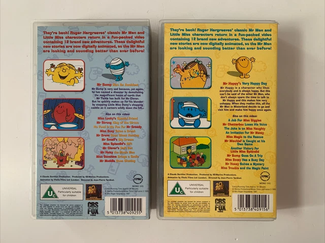 MR MEN AND Little Miss - vhs video tapes - Cult Classics £10.00 ...