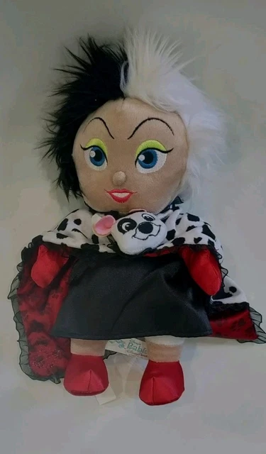 DISNEY PARKS BABIES Cruella de Vil Soft Toy with Blanket - Dog 11 inch ...