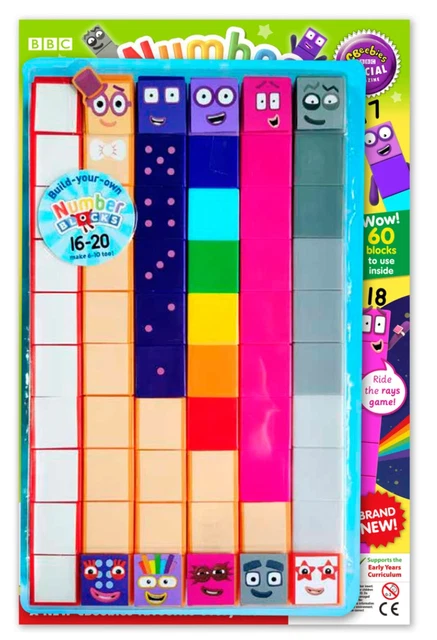 NUMBERBLOCKS TOY AND magazine set 16-20 Cbeebies building blocks £20.53 ...