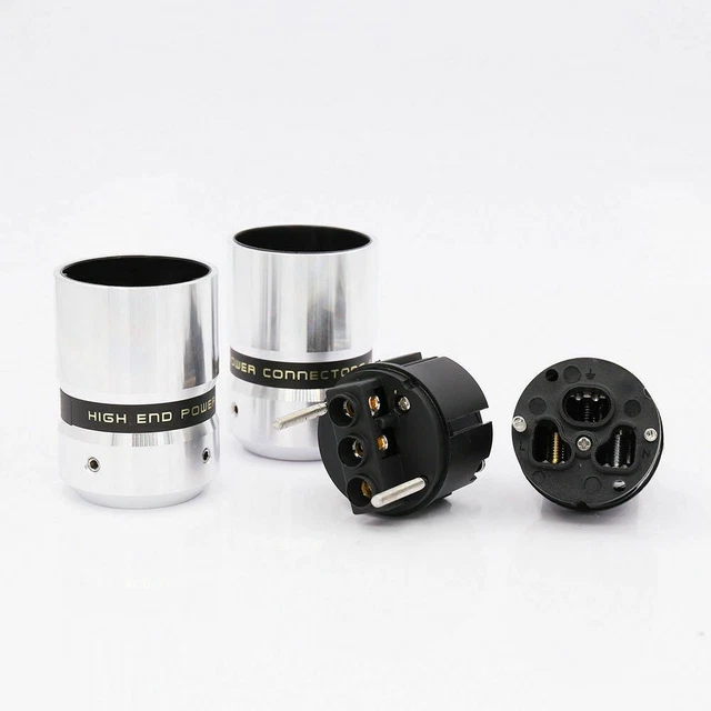HI-END SCHUKO PLUG + IEC Connector-IEC Power Plug Rhodium £28.25 ...