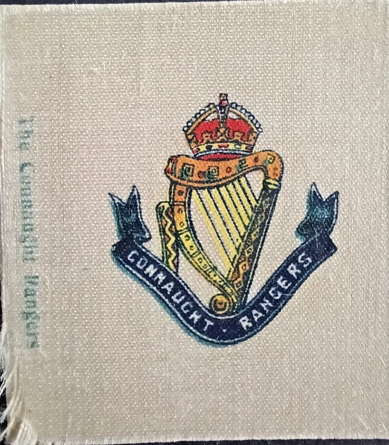 CIGARETTE CARD REGIMENTAL Crests & Badges (Silk) R.J.Leas The Connaught ...