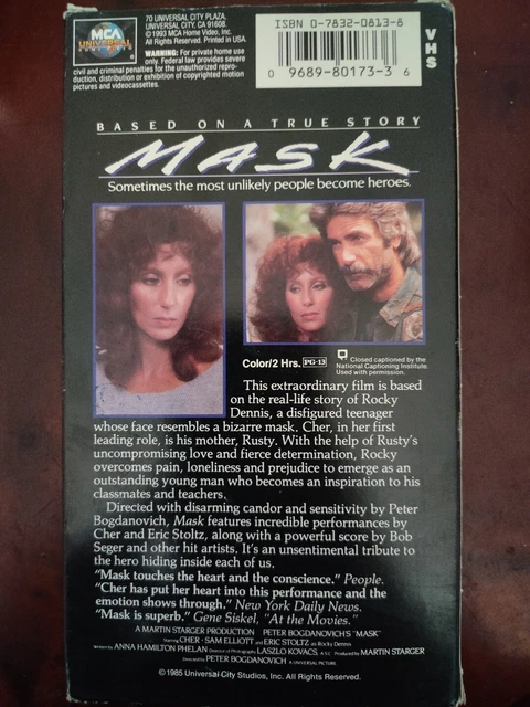 MASK VHS 1985 Cher Sam Elliott Eric Stoltz VHS Tested Plays MCA £5.75 ...