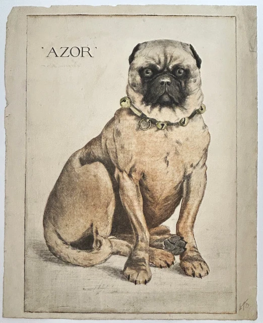 HENRI GUERARD &AZOR&. 1890. Gravure originale du 2è état sur 3. Dog. EUR 3.800,00 - PicClick FR