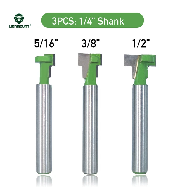1/4& 6MM SHANK, HEX Bolt T-Track T-Slot Keyhole Router Bit Set, 1pc ...