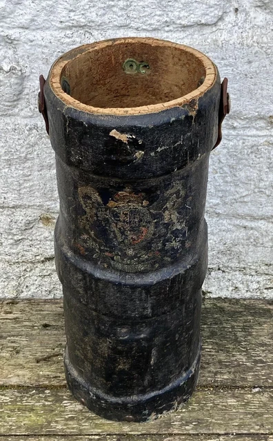 ANTIQUE MILITARY CORDITE Bucket Charge Carrier, Royal Navy 1918 WW1 ...
