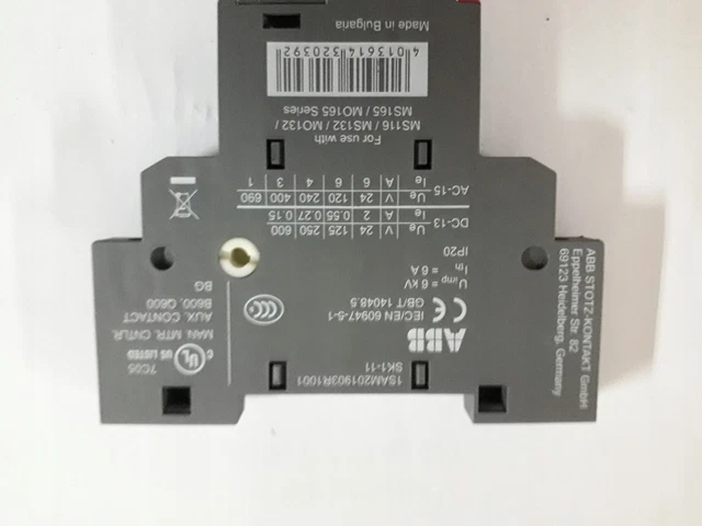 ABB SK1-11 SIGNALING contact 1NO/1NC side mount /#8 E1LT 7493 $18.55 - PicClick CA
