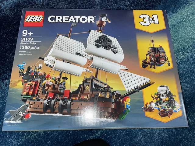 LEGO CREATOR 3IN1 Pirate Ship 31109 Toy Model Building Kit Playset ...