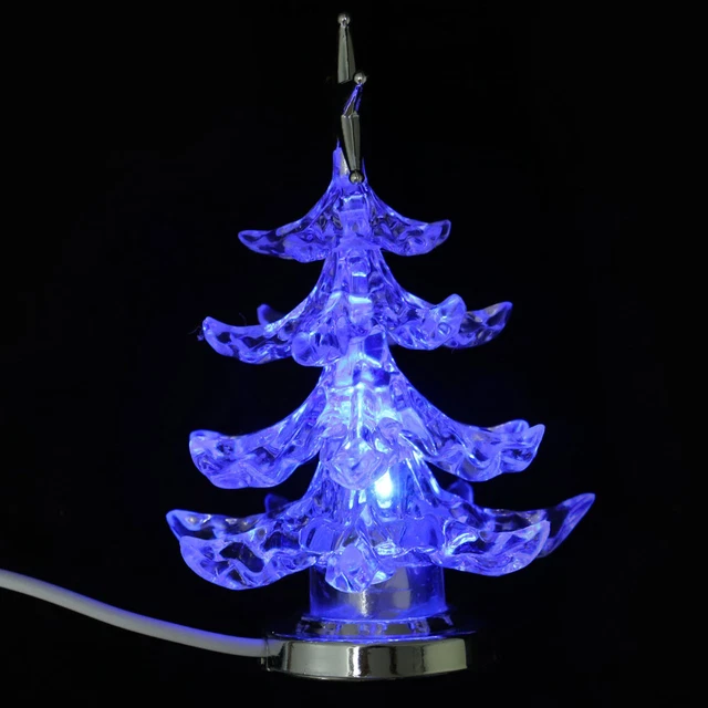 3 COUNT USB Christmas Tree for Desk RGB Flashing Light Glowing £19.48 ...