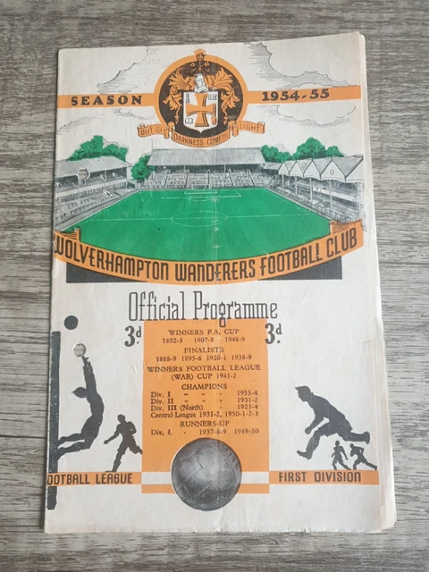 FA CHARITY SHIELD PROGRAMME 1954 Wolves v West Brom £99.00 - PicClick UK