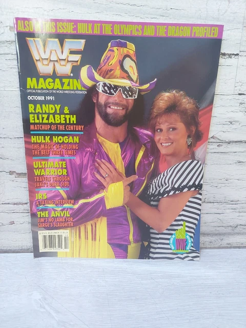 WWF WWE MAGAZINE October 1991 Randy Savage And Elizabeth Newsstand ...