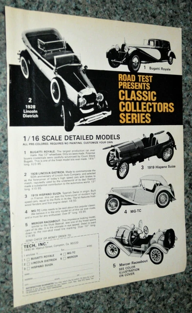 1966 ROAD TEST Classic Collectors Series Model Car 1/16 Scale Original ...