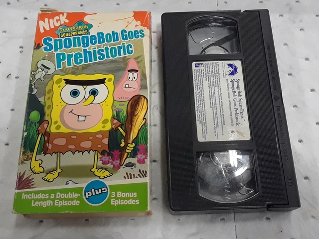 NICKELODEON SPONGEBOB SQUAREPANTS Goes Prehistoric VHS Video Tape Bob ...