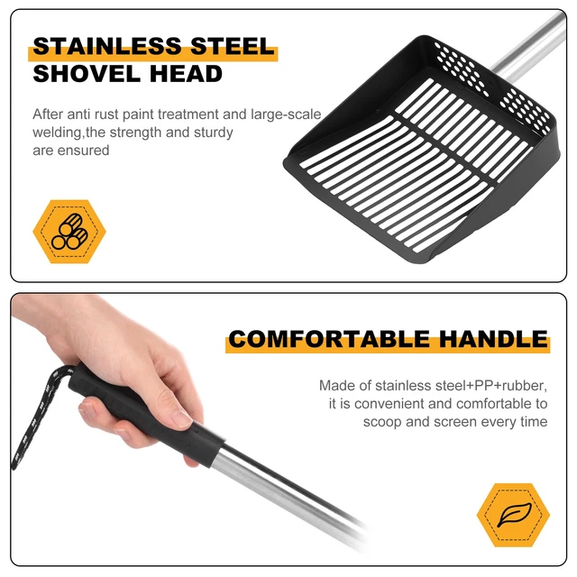 CHICKEN POOP SCOOPER Non Stick Detachable Cat Litter Sifter Extendable ...